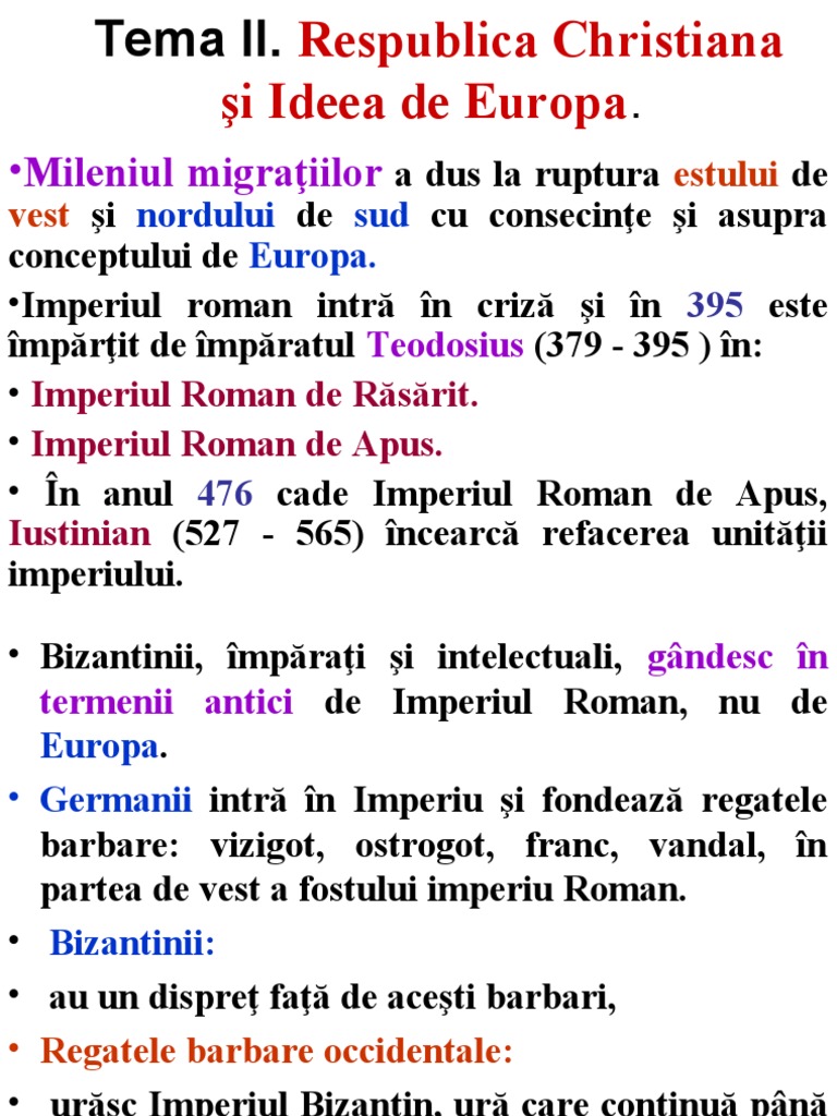 Tema II Respublica Christiana | PDF