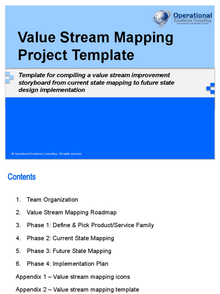Value Stream Mapping Project Template | PDF | Business | Business Process