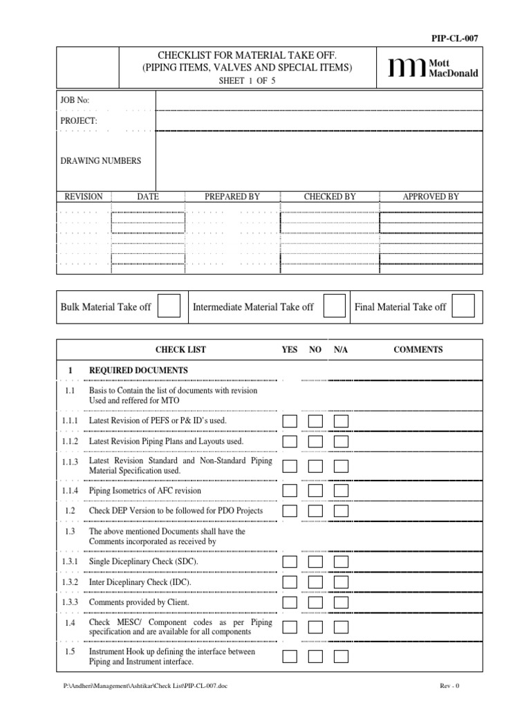 Material Take Off | Download Free PDF | Pipe (Fluid Conveyance) | Valve