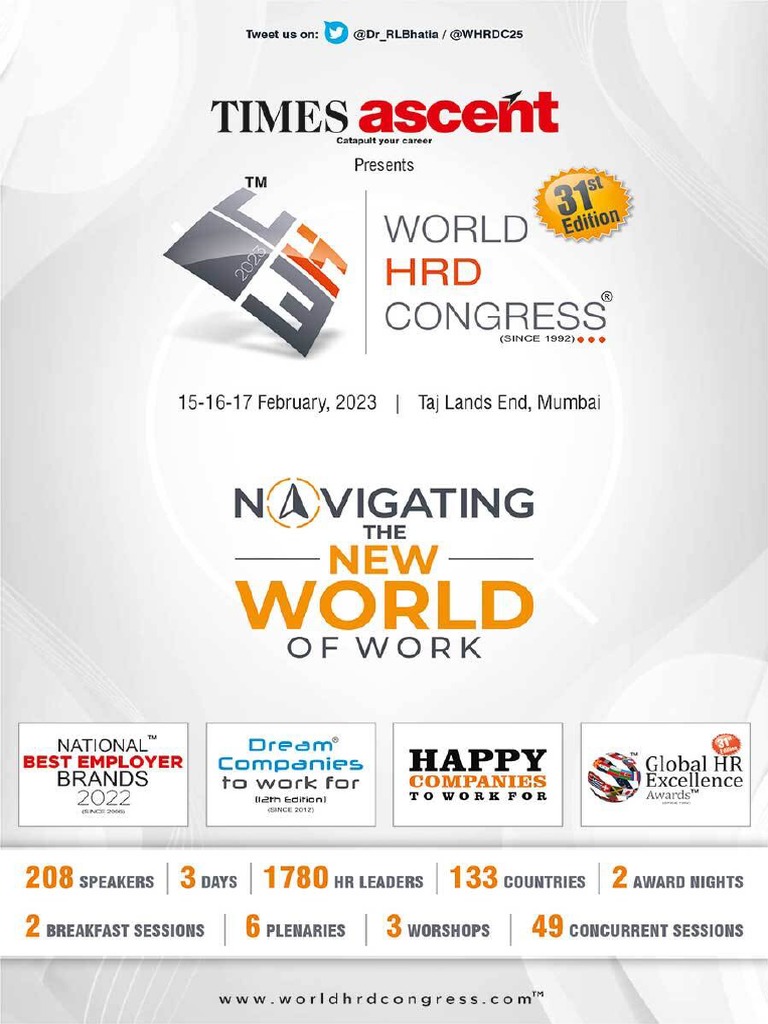 World HRD Congress Brochure 2023 | PDF