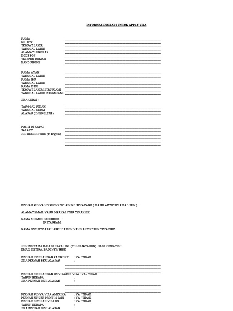 Master Form C1D Visa | PDF