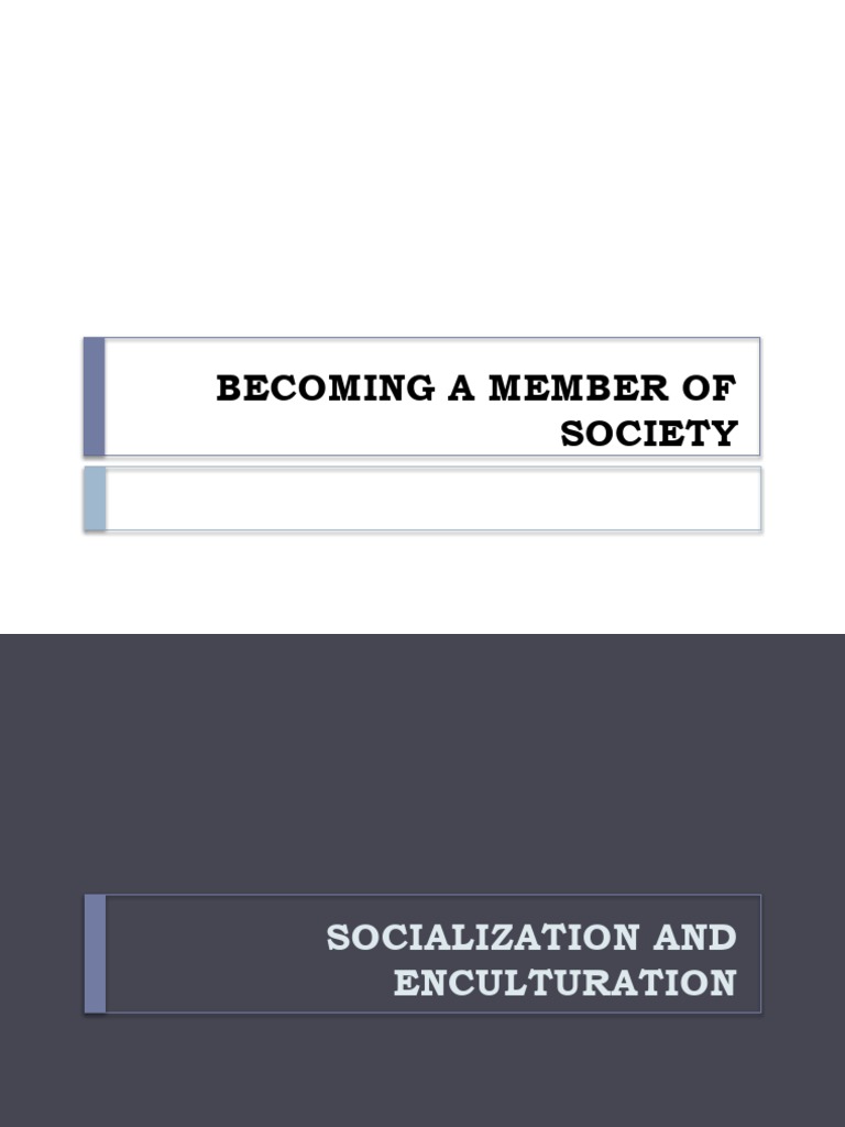 Becoming A Member of Society | Download Free PDF | Deviance (Sociology ...