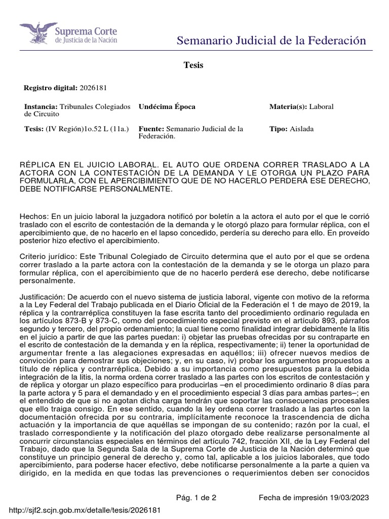 Tesis 2026181 Pdf Demanda Judicial Judicaturas