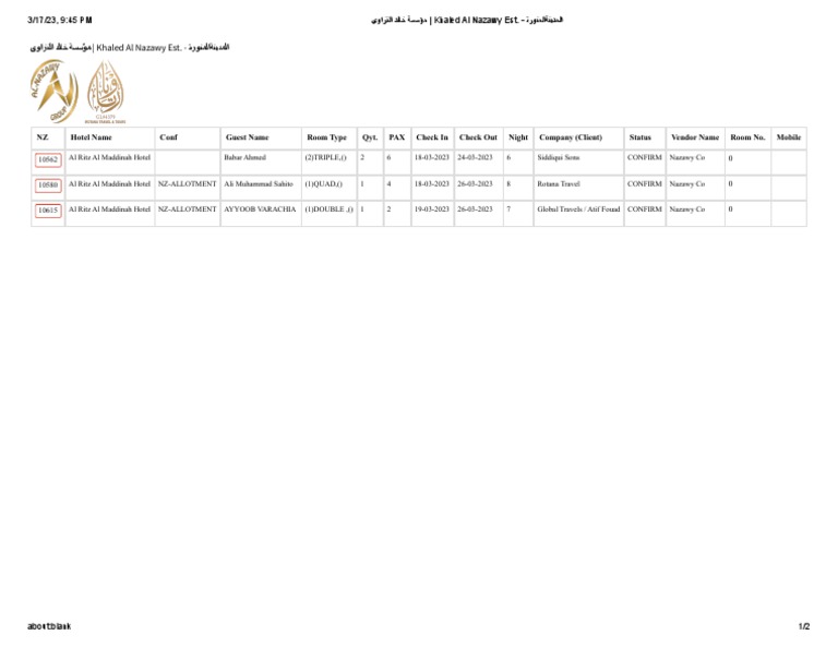 18 March Arrival RITZ AL MADINA PDF | PDF