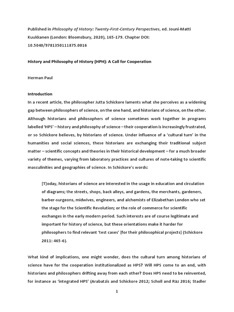 History and Philosophy of History HPH A | PDF | Philosophy Of Science ...