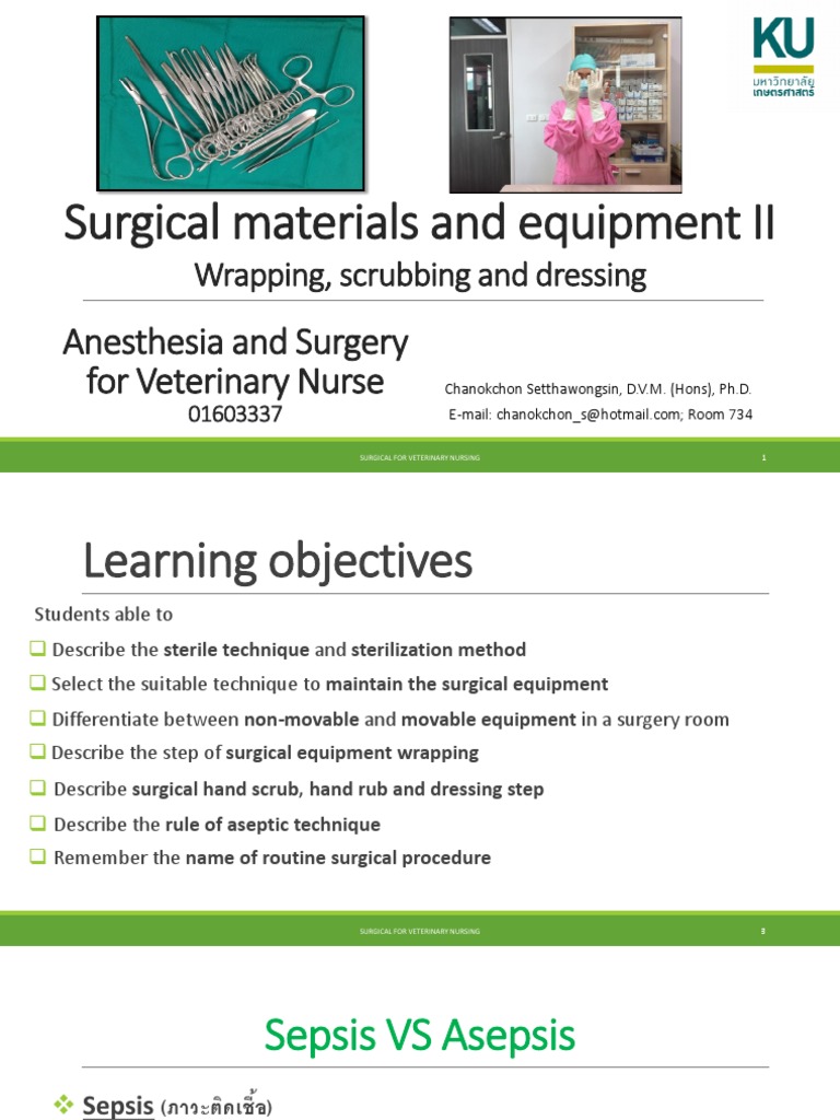 Lect3 Wrapping, Scrubbing and Dressing PDF | PDF | Surgery | Medical Specialties