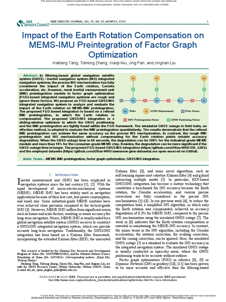 Impact of Earth Rotation On IMU | PDF | Inertial Navigation System ...
