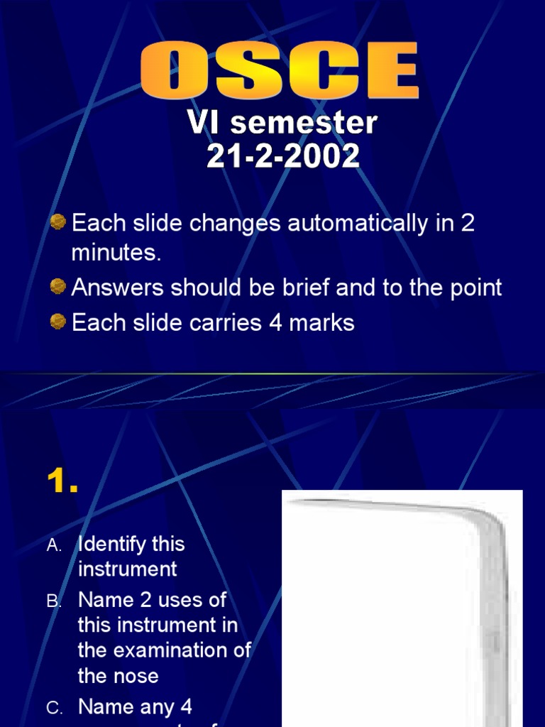 TOACS Osce07-110918053859-Phpapp02 | PDF | Human Nose | Human Head And Neck