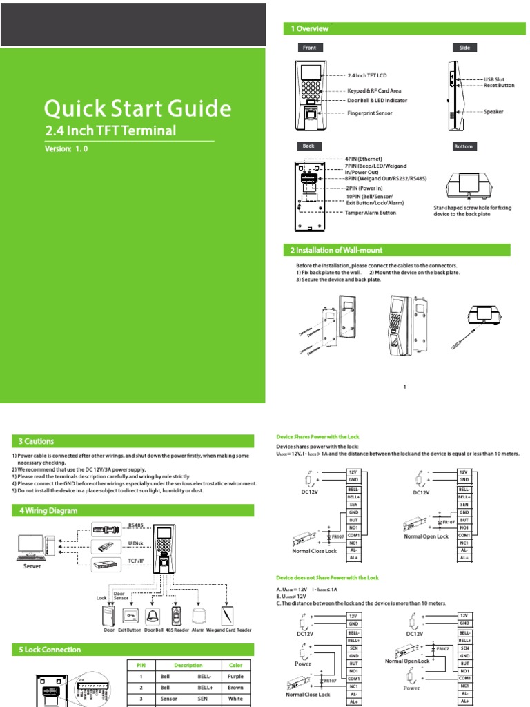 F18 Quick Start Guide | PDF | Access Control | Computer Hardware F18 Quick Start Guide | PDF | Access Control | Computer Hardware