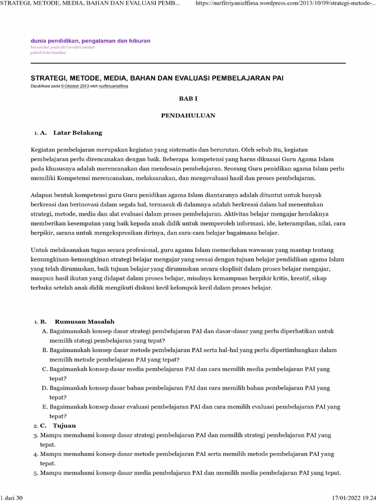 Metode Mengajar PAI | PDF