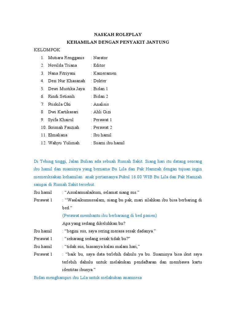 Naskah Roleplay Jantung | PDF