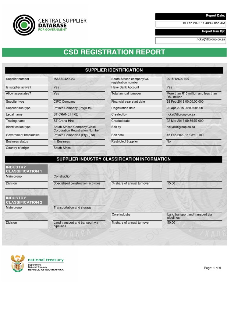 CDB Report | PDF | Identity Document | Government