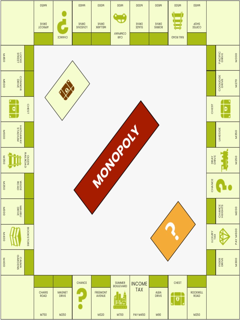 Free Transparent Monopoly Template | PDF