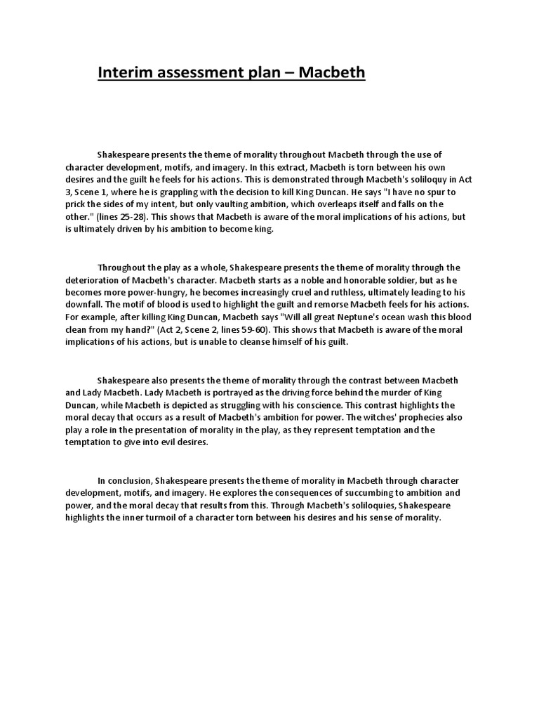 Interim Assessment Plan | PDF