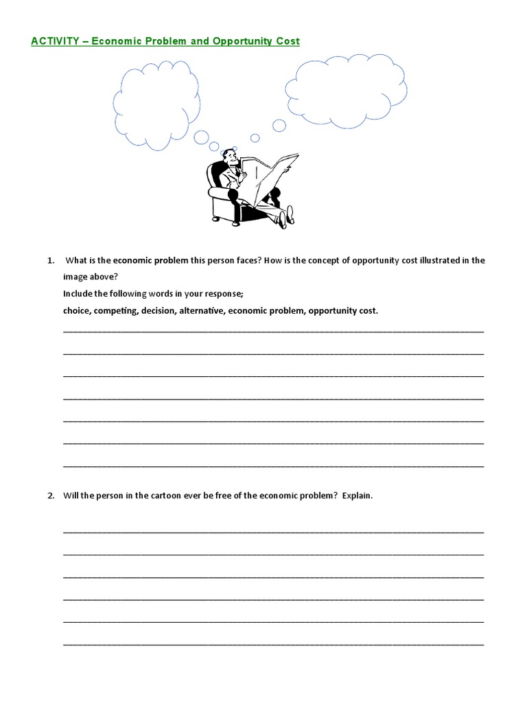 2.4 Economic Problem Worksheet | PDF | Business | Finance & Money ...
