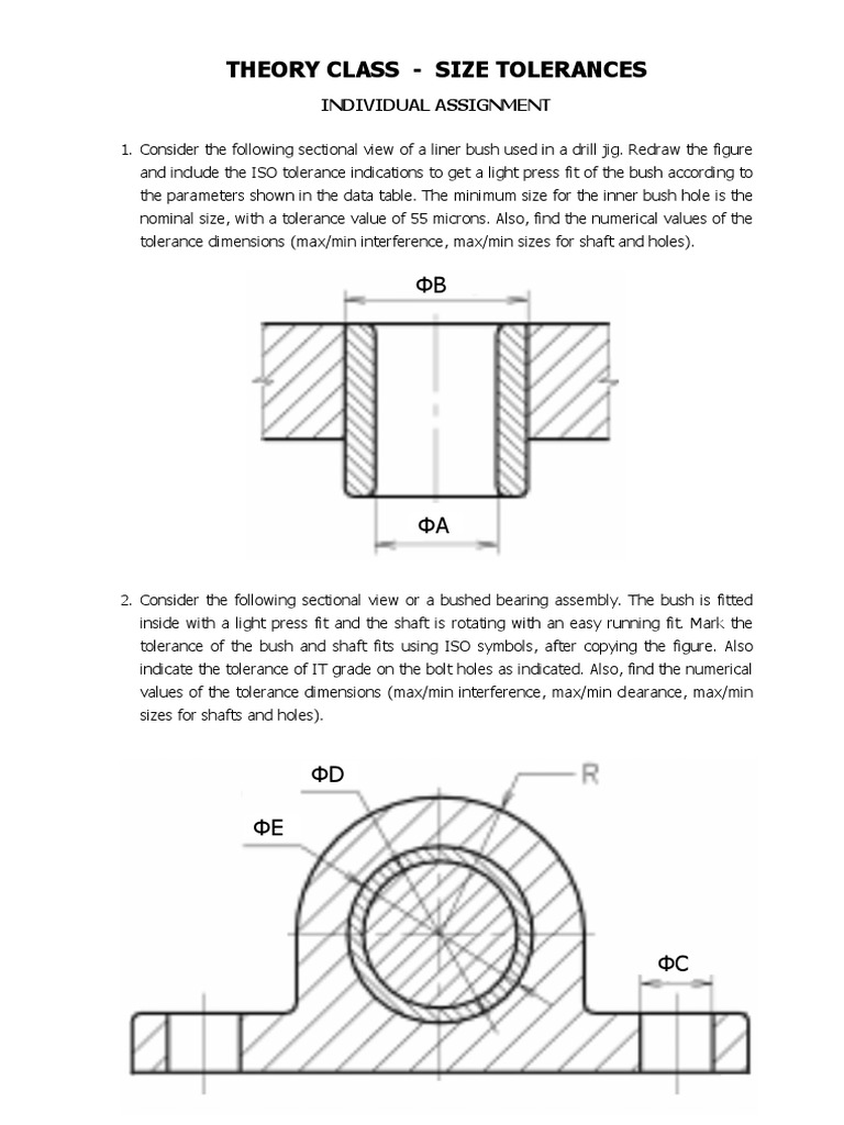 Liner Bush Size Tolerances Analysis | PDF | Engineering Tolerance | Engineering