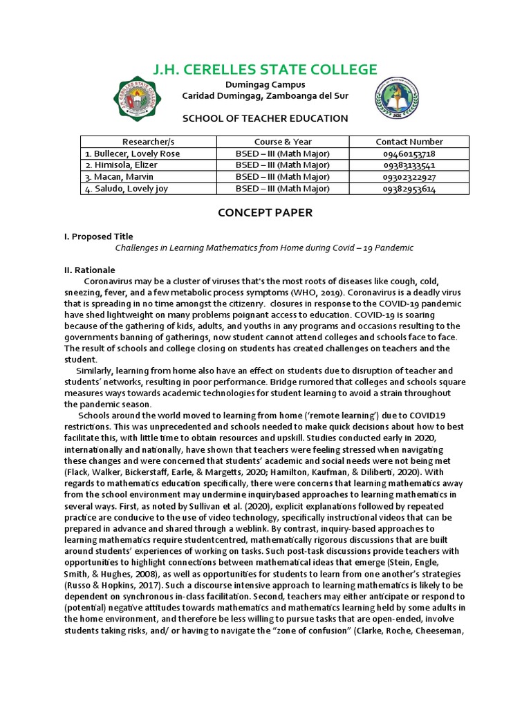 Concept Paper | PDF | Educational Technology | Learning Concept Paper | PDF | Educational Technology | Learning