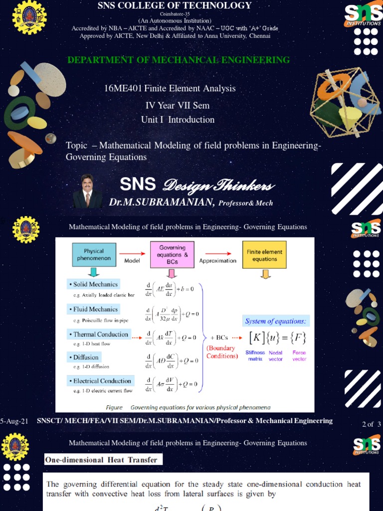 Governing Equations in FEA | PDF | Technology & Engineering