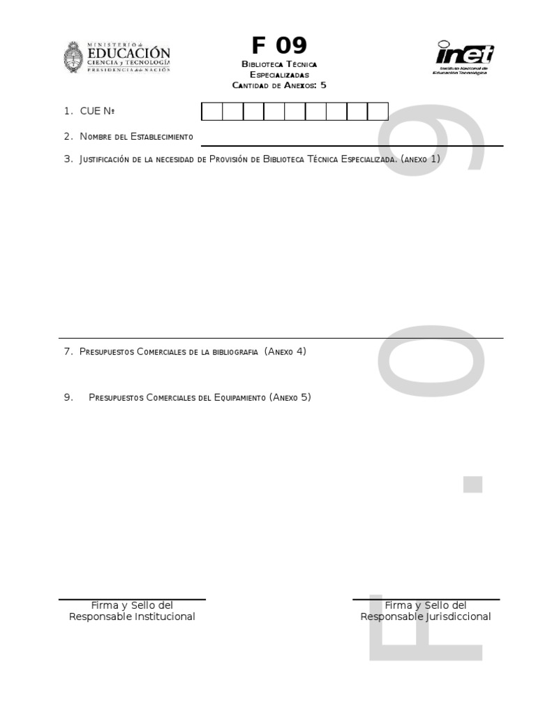 Formulario F09 | PDF