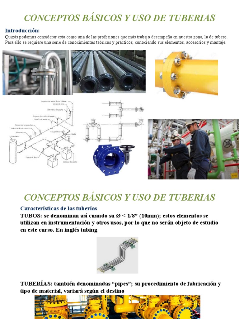 Conceptos Básicos y Uso de Tuberias 1 | PDF | Tecnologías de gas | Plomería