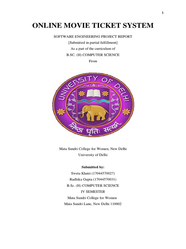 Online Movie Ticket Booking System Report | PDF | Databases | Risk