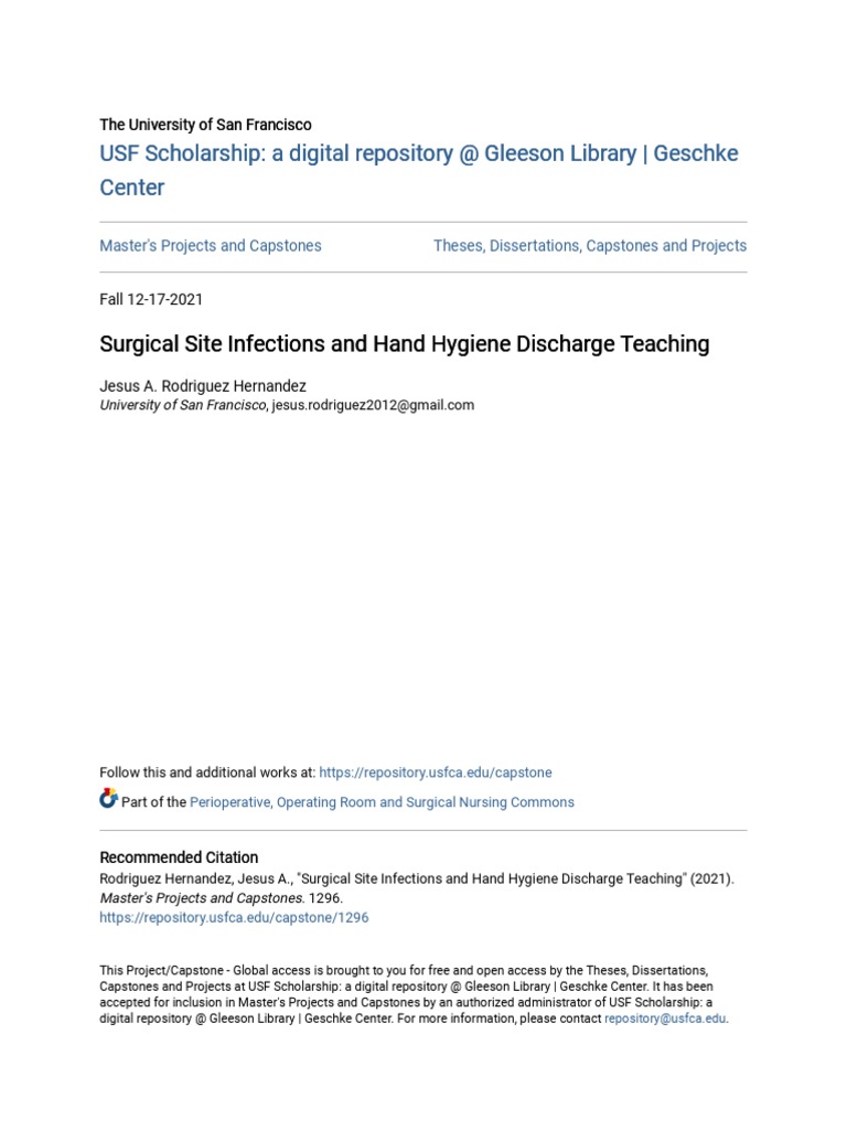 Discharge Teaching for Surgical Infections | PDF | Surgery | Nursing