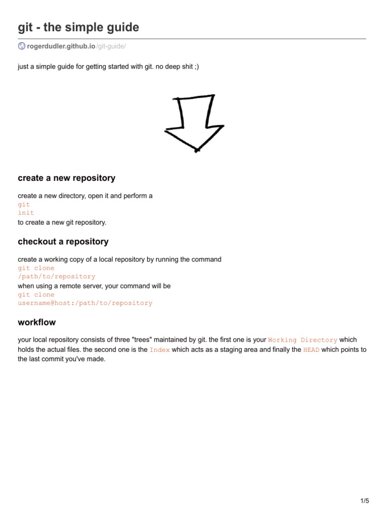Rogerdudler - Github.io-Git - The Simple Guide | PDF | Utility Software | Computing