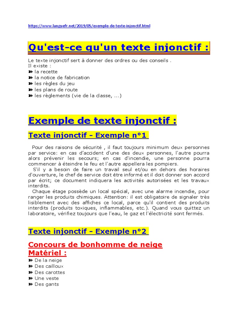 11-Textes Injonctifs | PDF