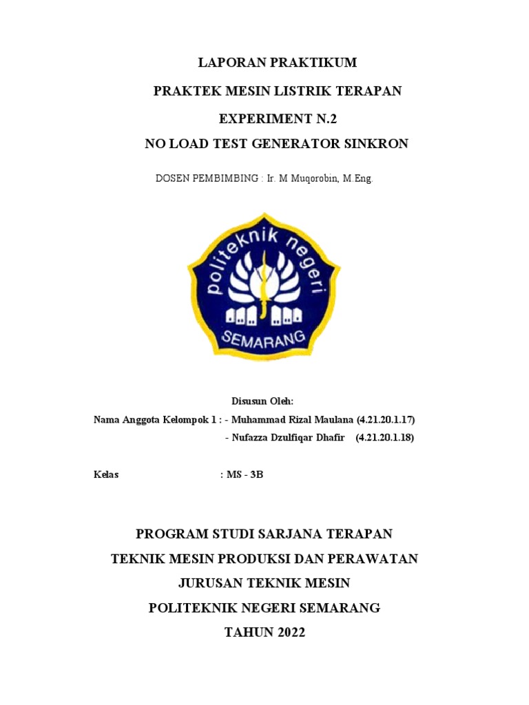 Kelompok 6 - Laporan Praktikum Praktek Mesin Listrik | PDF