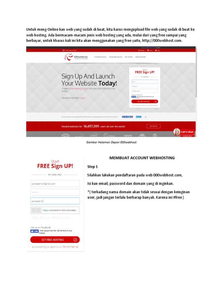 Cara Upload Website ke 000webhost | PDF