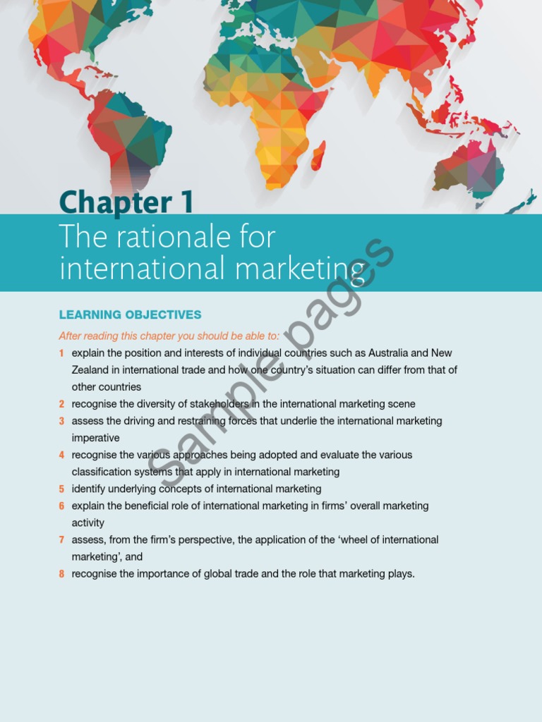 The Rationale For International Marketing: Sample Pages | PDF ...