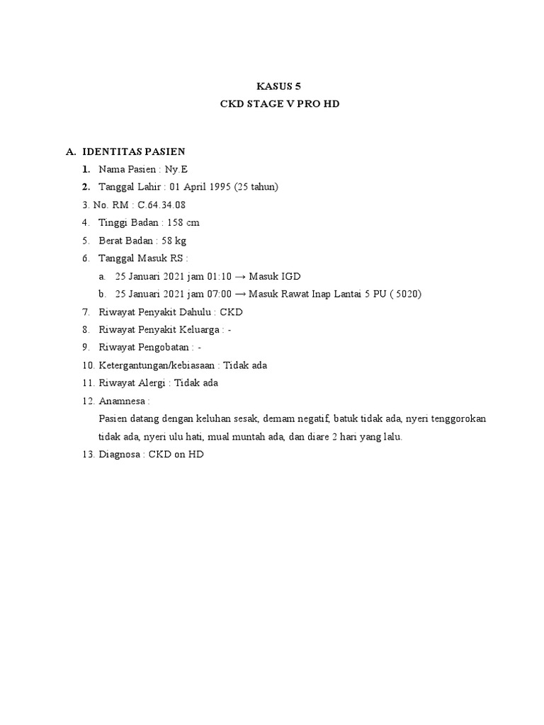 KASUS 5 - CKD On HD | PDF