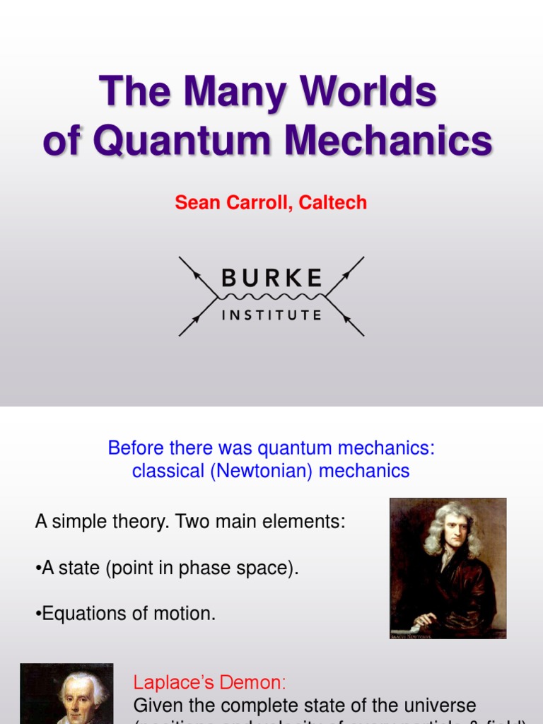 The Many Worlds of Quantum Mechanics 2019 Version by Carroll | PDF ...