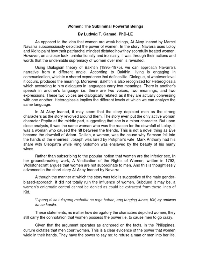 The Power of Womanhood in Navarra's Narrative | PDF | General Fiction