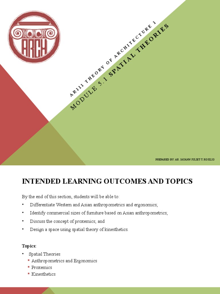 AR 111 TOA 1 - Module 5.1 | Download Free PDF | Anthropometry | Human Factors And Ergonomics