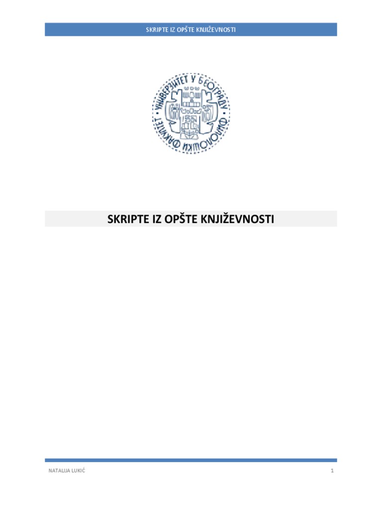 SKRIPTE Iz Opste | PDF