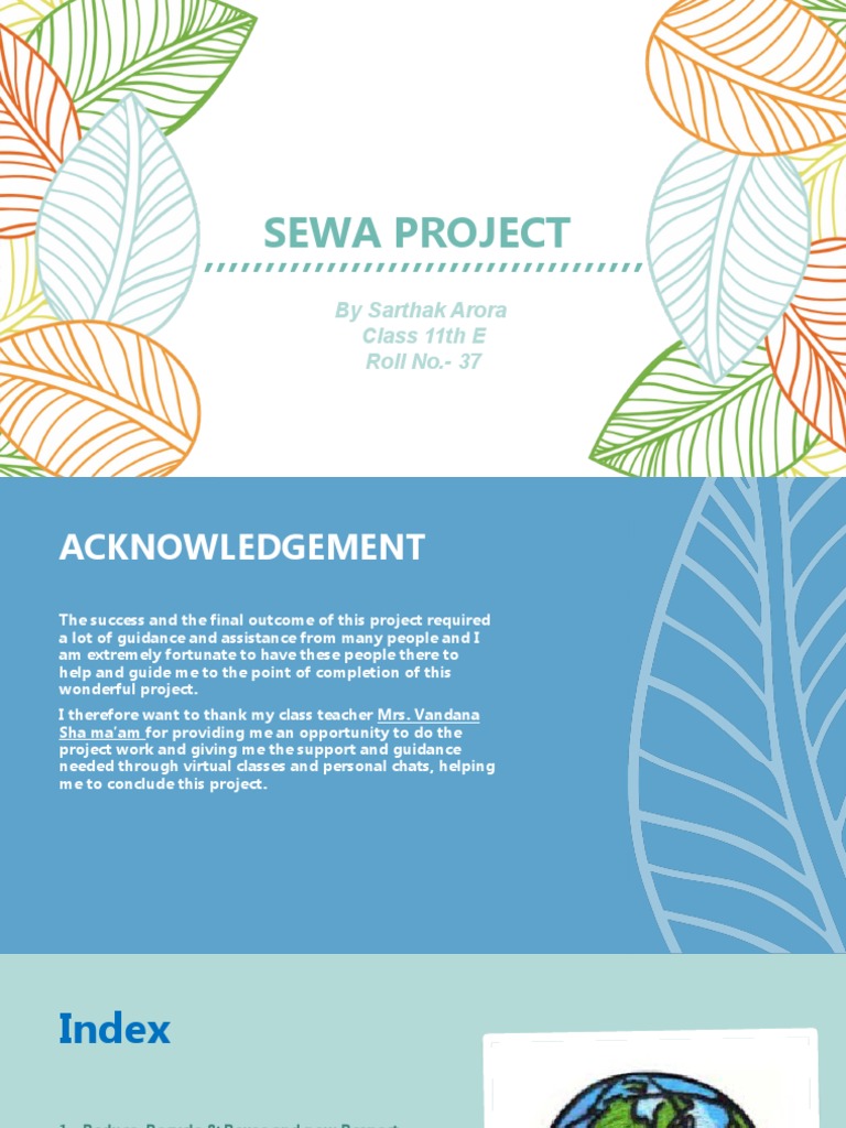 SEWA Project: Reduce, Reuse, Recycle | PDF | Water Pollution | Recycling