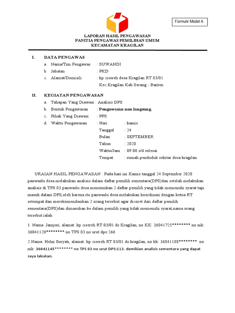 1.FORM A 24-09-2020 Analisis DPS | PDF