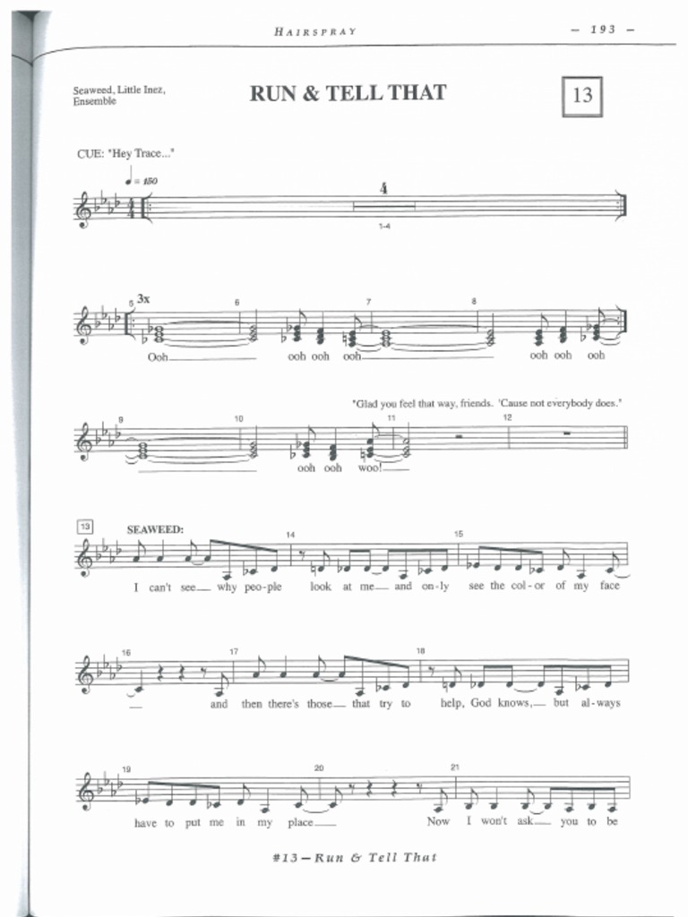 Hairspray Run and Tell | PDF