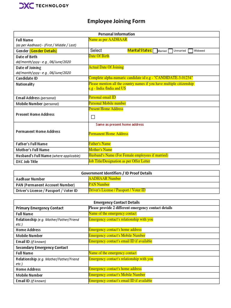 Guide To Complete Joining Form | PDF | Information Privacy | European Union