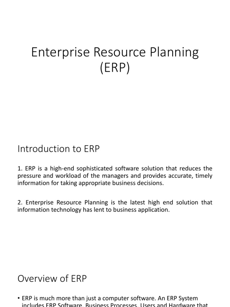 Erp - 6 Sim - 2 | PDF | Enterprise Resource Planning | Business Process ...