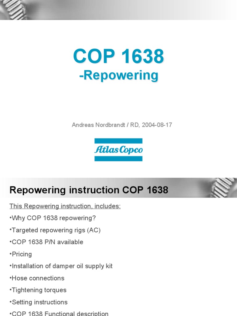 04 COP 1638 Repowering Instruction | PDF | Drilling Rig | Manufactured ...