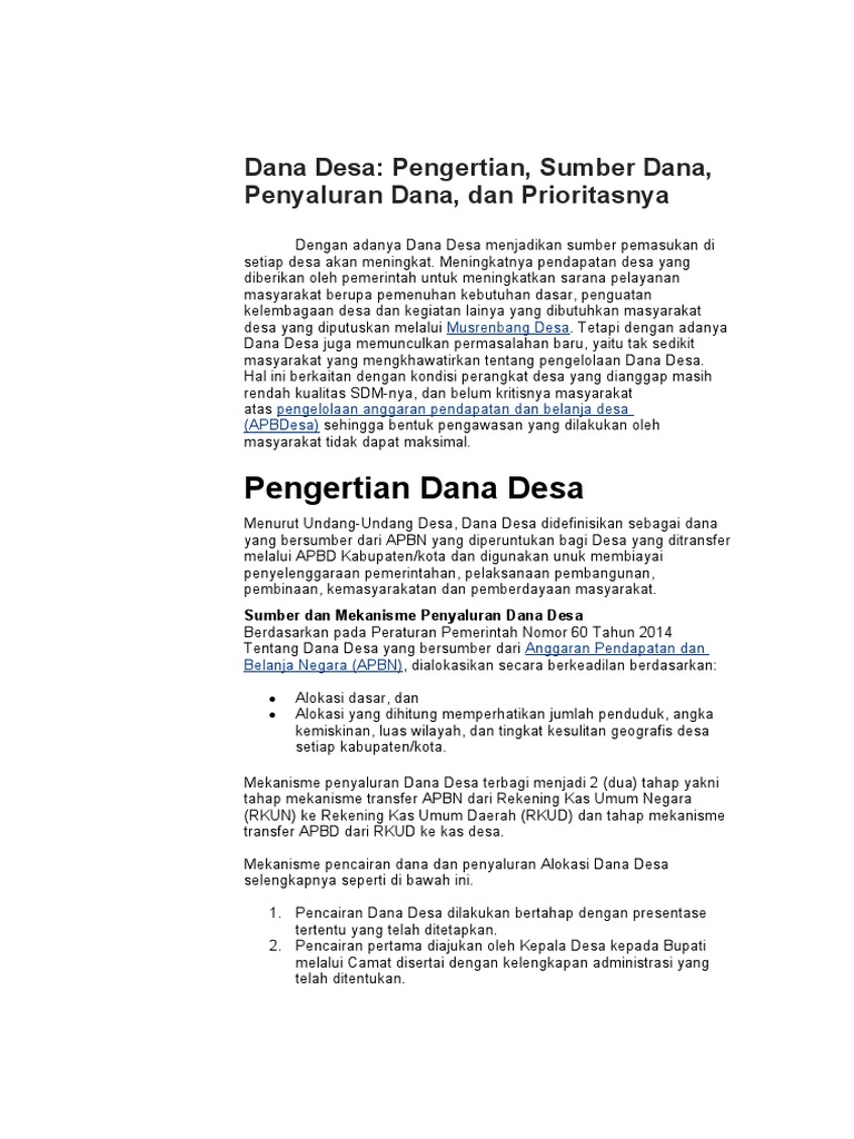 Dana Desa | PDF