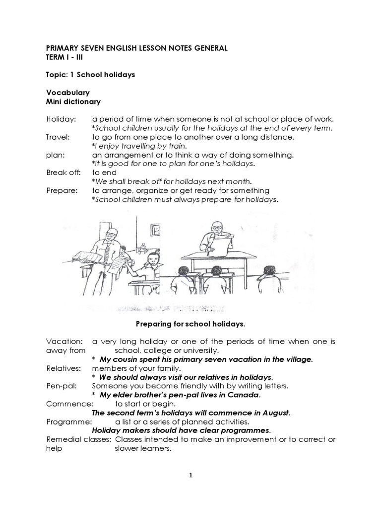 P7 English For Ugandan Schools | PDF | Verb | Postage Stamp