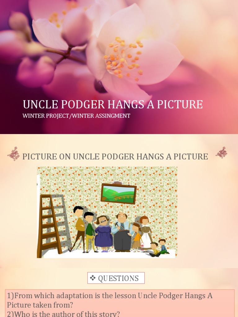 Uncle Podger Hangs a Picture Summary | PDF | Mystery, Thriller & Crime ...