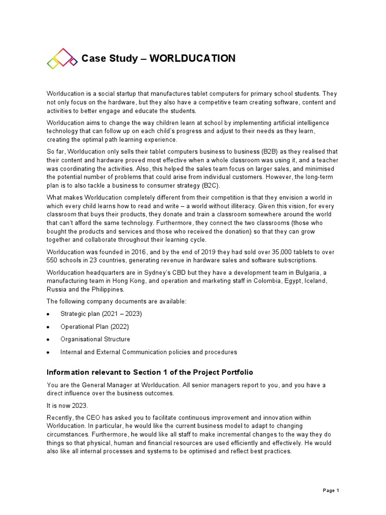 Worlducation: Innovating Education Technology | PDF | Marketing ...