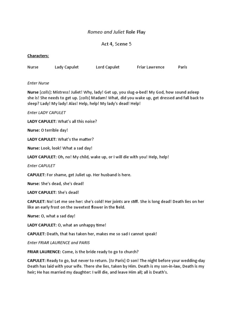 Act 1 Romeo and Juliet | PDF | Characters In Romeo And Juliet