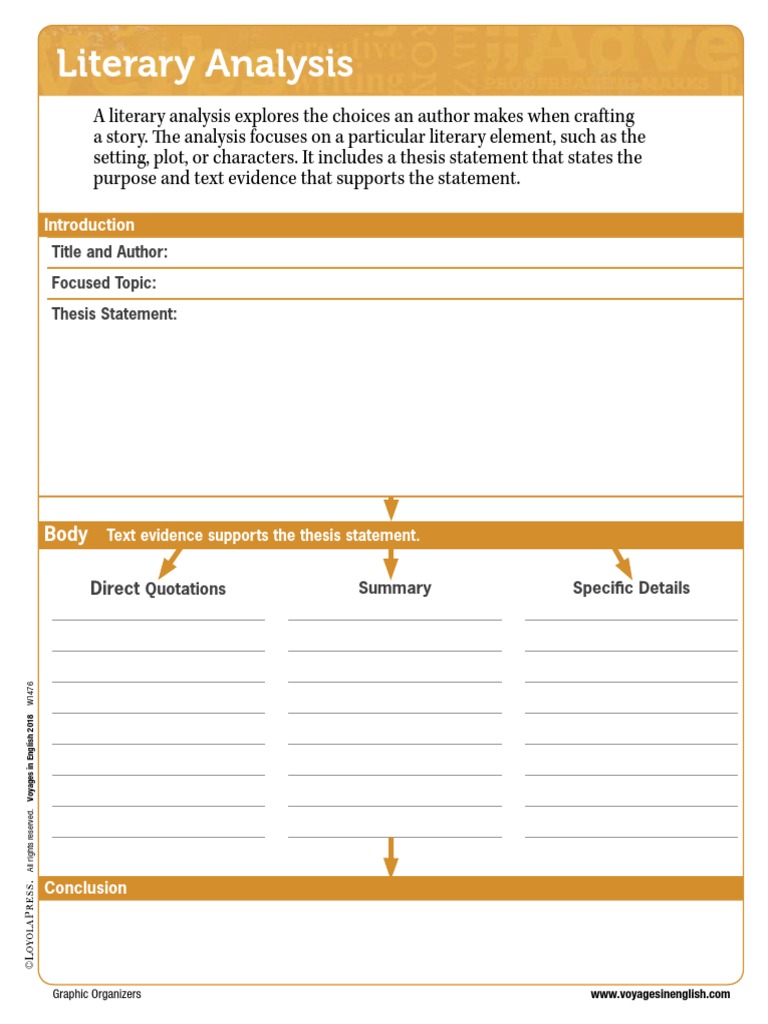 Literary Analysis Graphic Organizers - 3 Options PDF | PDF | Plot ...
