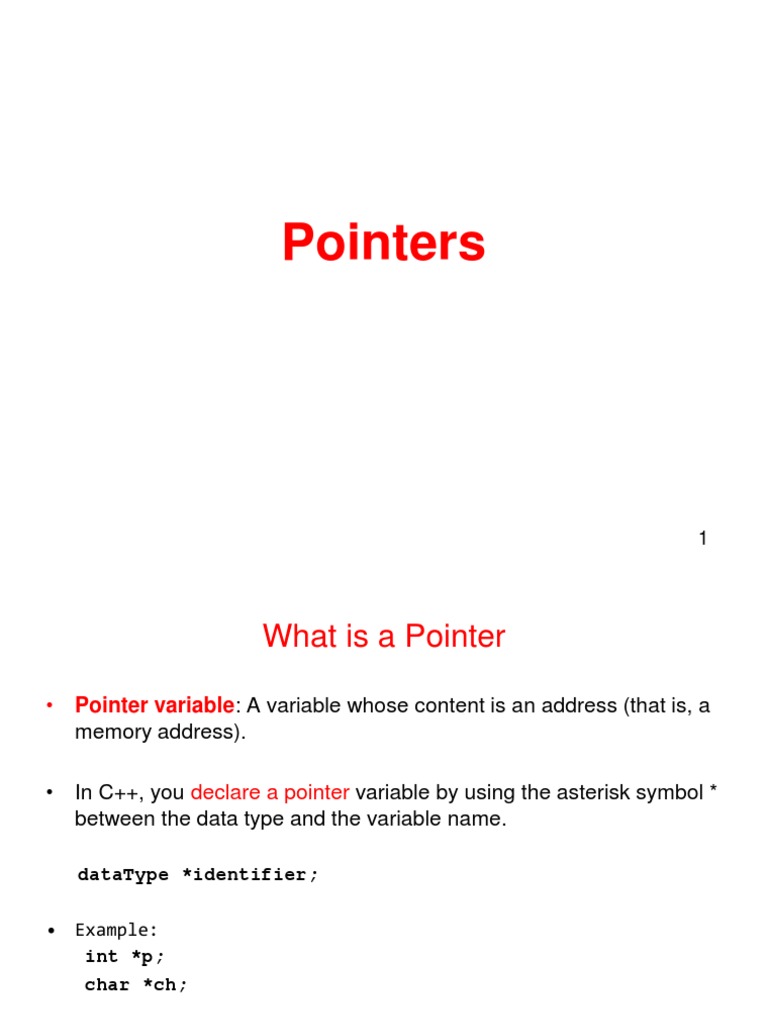 Unit03 Pointers Pdf Pointer Computer Programming Variable Computer Science 