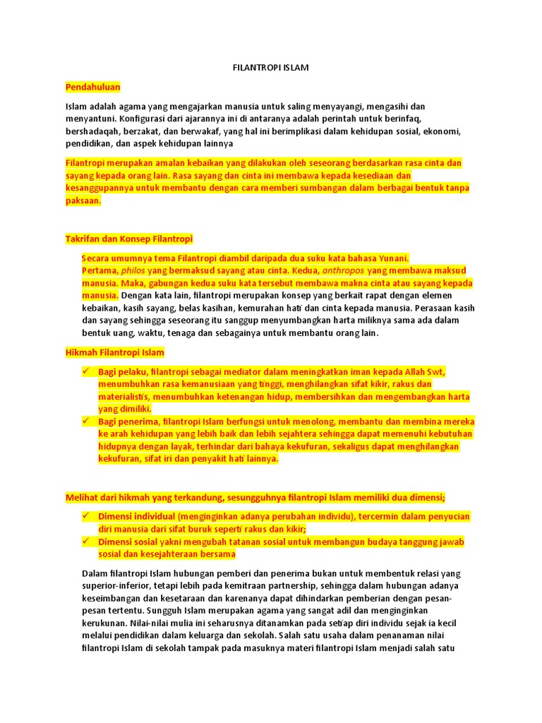 Filantropi Islam | PDF